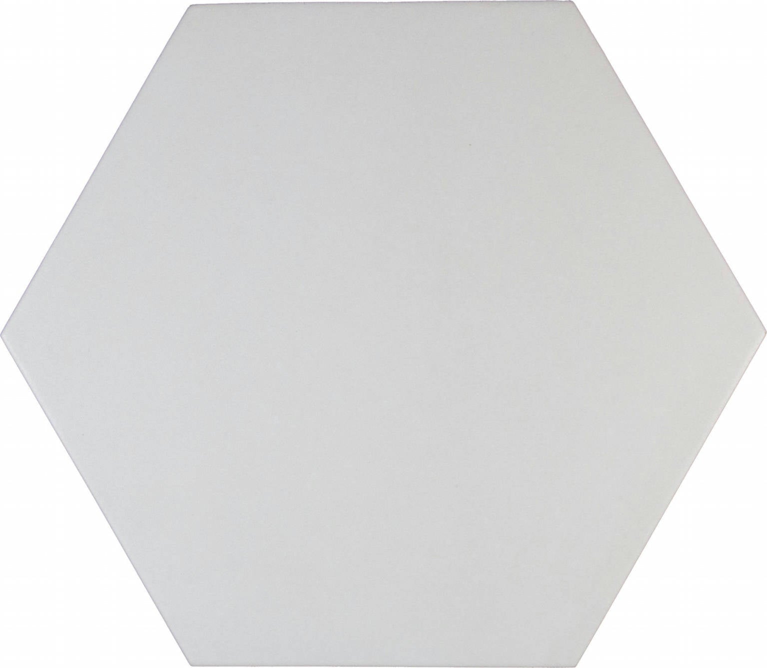 FLOOR: Light Gray Hexagon Porcelain Field Tile (8"x9" | semi-matte)