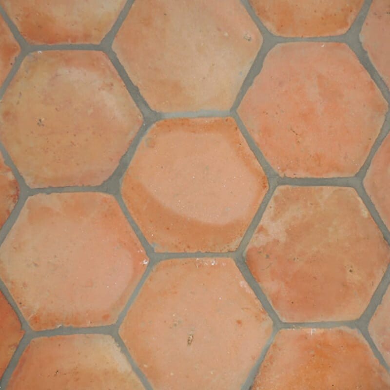 Cotto Med Red Hexagon Field Tile | Natural | 6"X6"X3/4" | Round ...