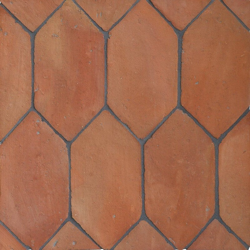 Cotto Med Red Picket Field Tile | Natural | 5"X10"X3/4" | Round ...