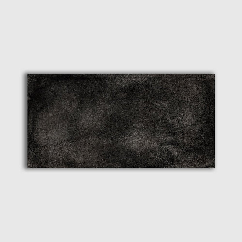 Atlas London Black Rectangle Field Tile | R11 Textured | 12"X24"X5/16 ...