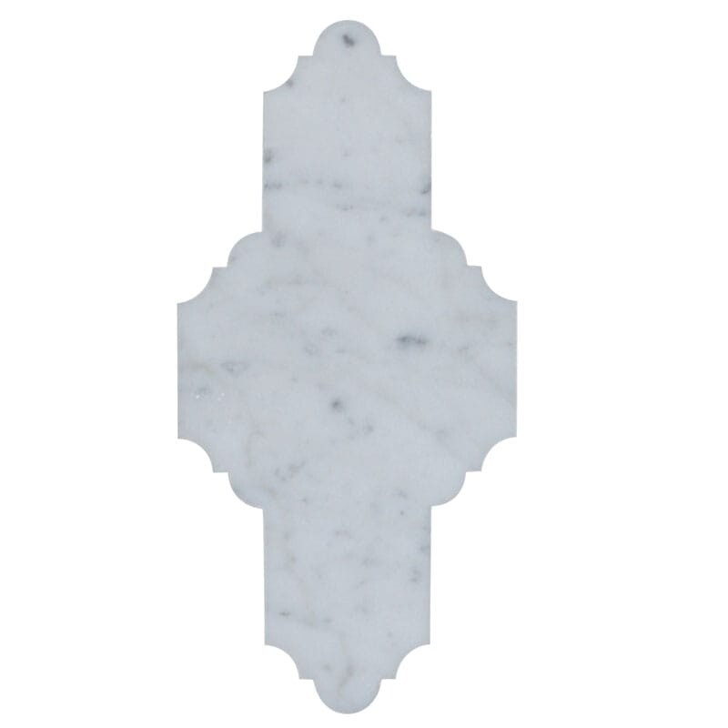 Thassos White White Carrara Clara Mosaic | Multi Finish | 4"X9"X21/32 ...