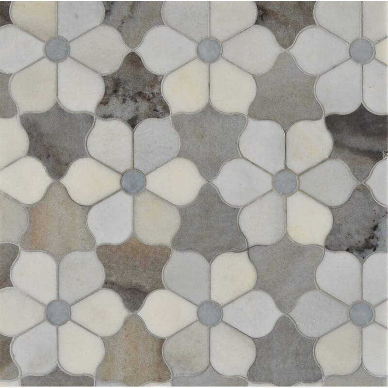 Afyon Grey Palisandra Skyline Theodora Mosaic | Multi Finish | 12"X14 ...