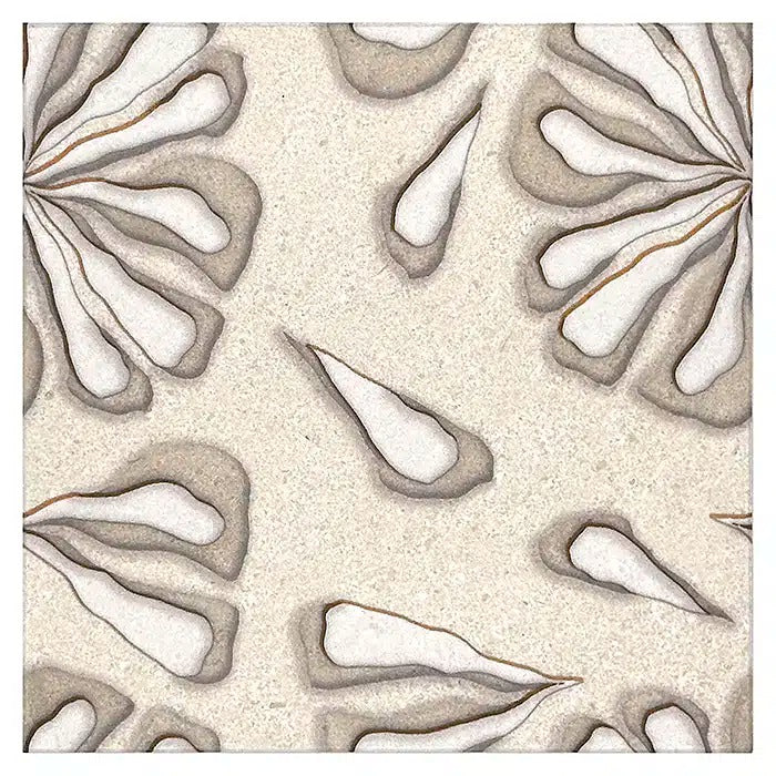 BUY ONLINE: Calypso Ivory Limestone Deco Tile | 6"x6"x⅜" | Surface ...