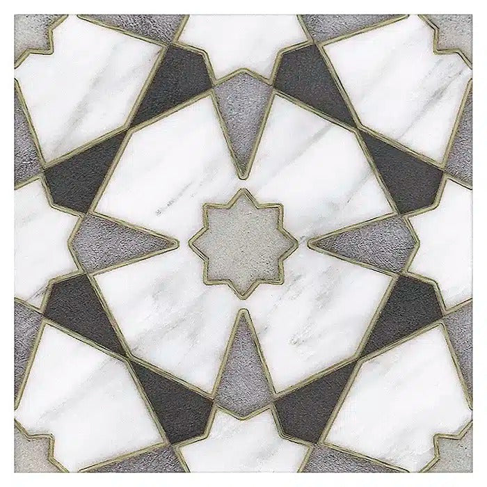 BUY ONLINE: Celeste Gunmetal Carrara Blanco Deco Tile | 12"x12"x⅜" | Surface Group - Stone ...