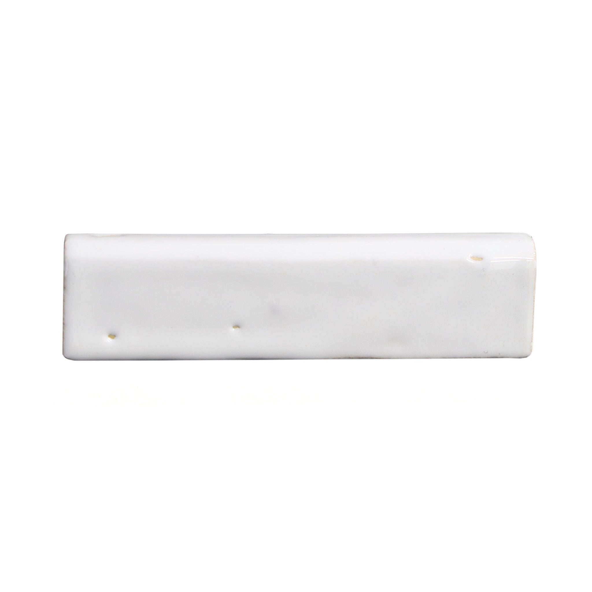 Zel Atlas Snow Glazed Zellige Petite Bullnose Trim | 1X4X1/2 | Gloss ...
