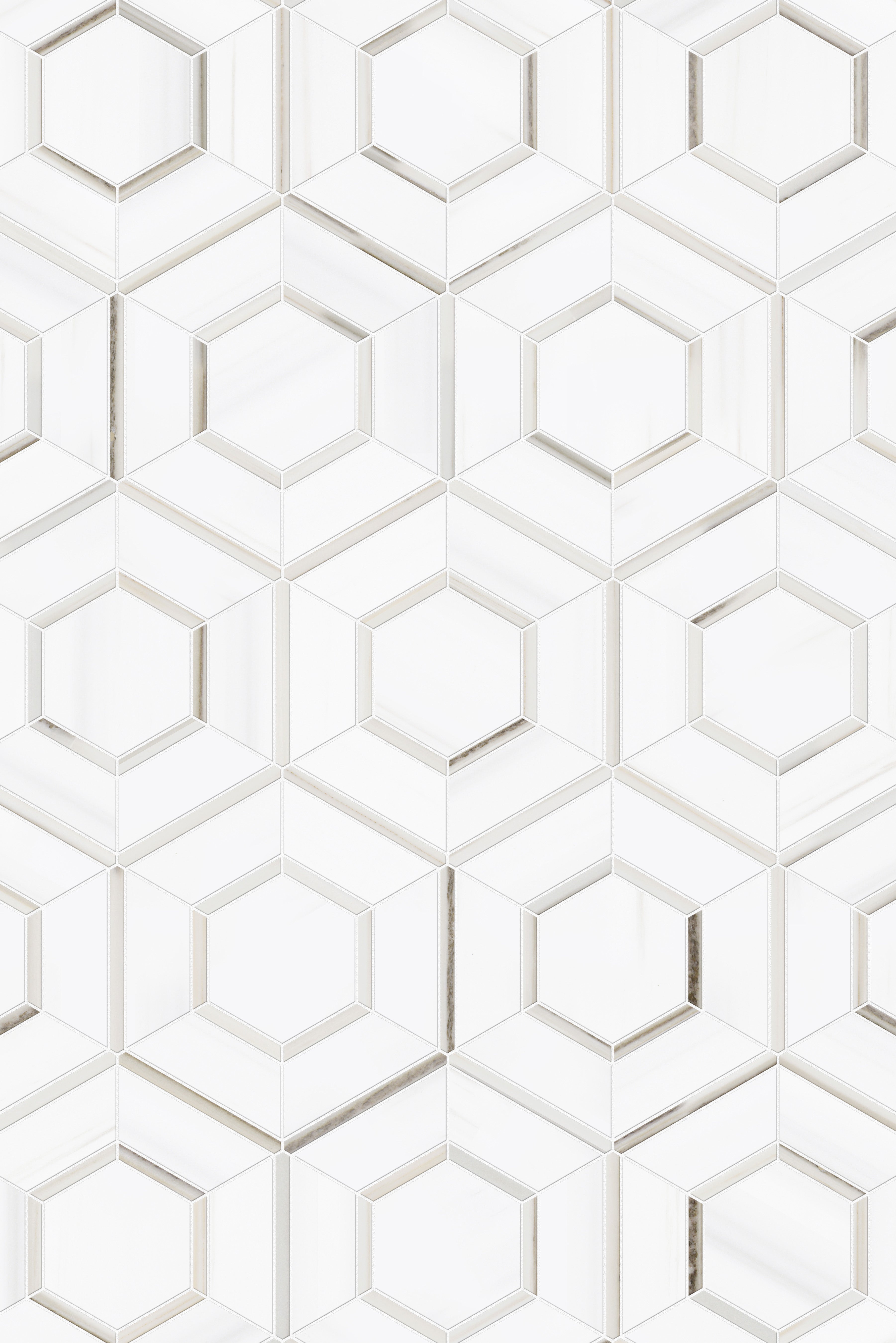BUY ONLINE: Iris White Stone Mosaic | 8.8"X7.6"X0.38" | Sruface Group ...
