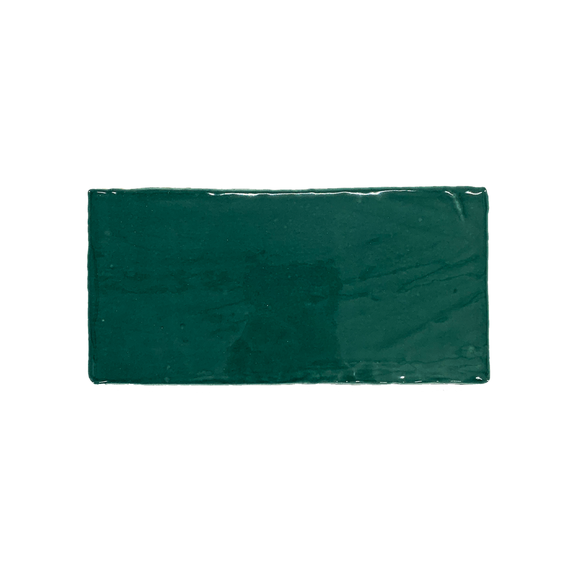 Hampton Green Ceramic Rectangle Wall Tile | 3"x6"x³⁄₈" | Glossy ...