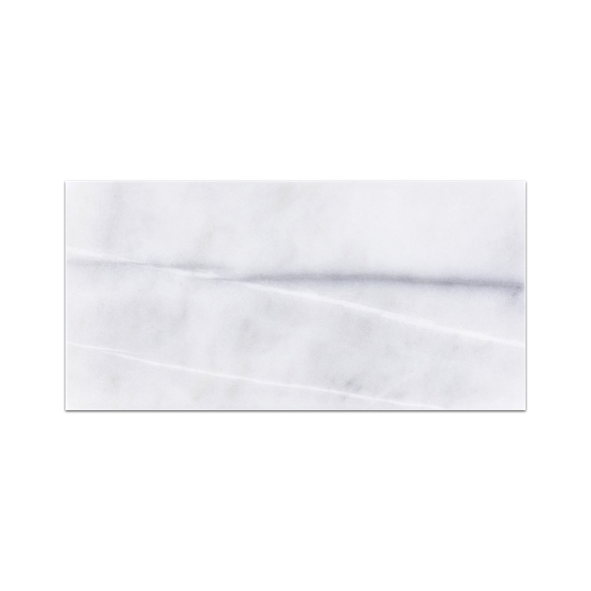 Ice White Marble Rectangle Field Tile | 6"x12"x³⁄₈" | Polished ...