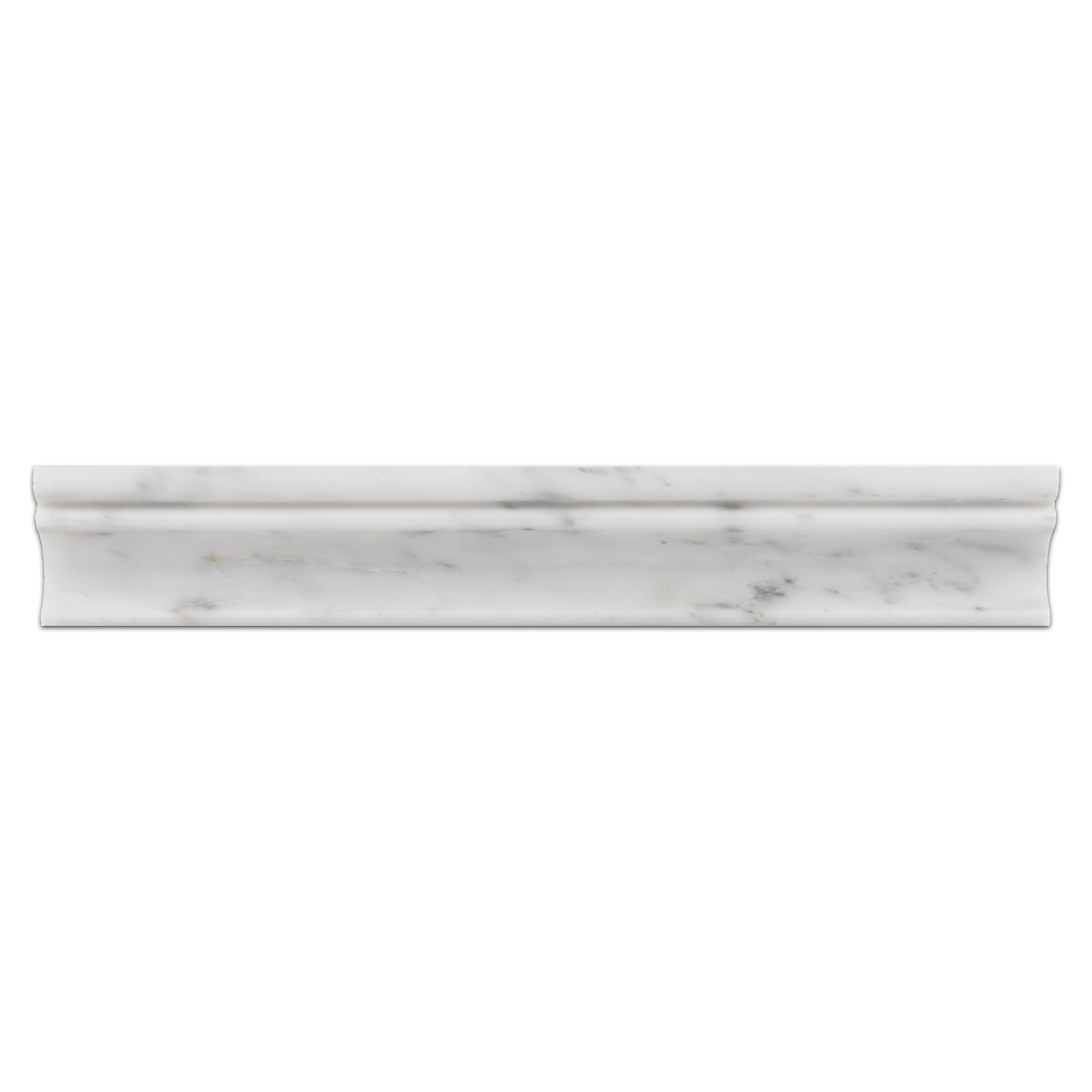 Pearl White Marble Crown | 2"x12" | Polished | Surface Group - Elon