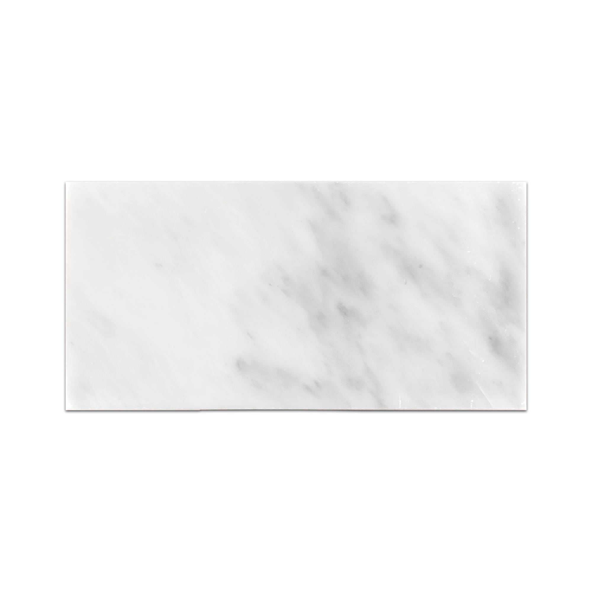 Pearl White Marble Rectangle Field Tile | 6"x12"x³⁄₈" | Polished ...