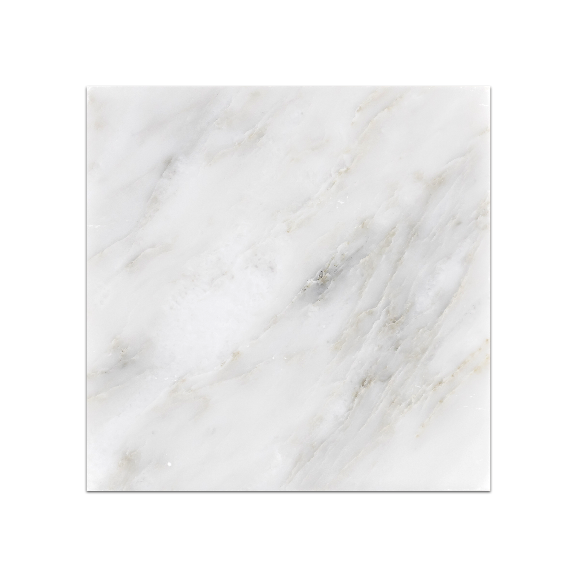 Pearl White Marble Square Field Tile | 6"x6"x³⁄₈" | Honed | Surface ...