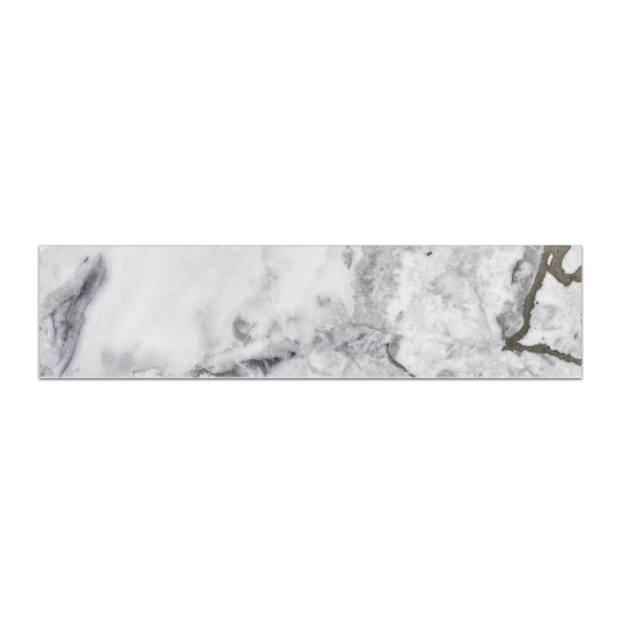 Royal White Marble Rectangle Field Tile | 3"x12"x⅜" | Honed | Surface ...