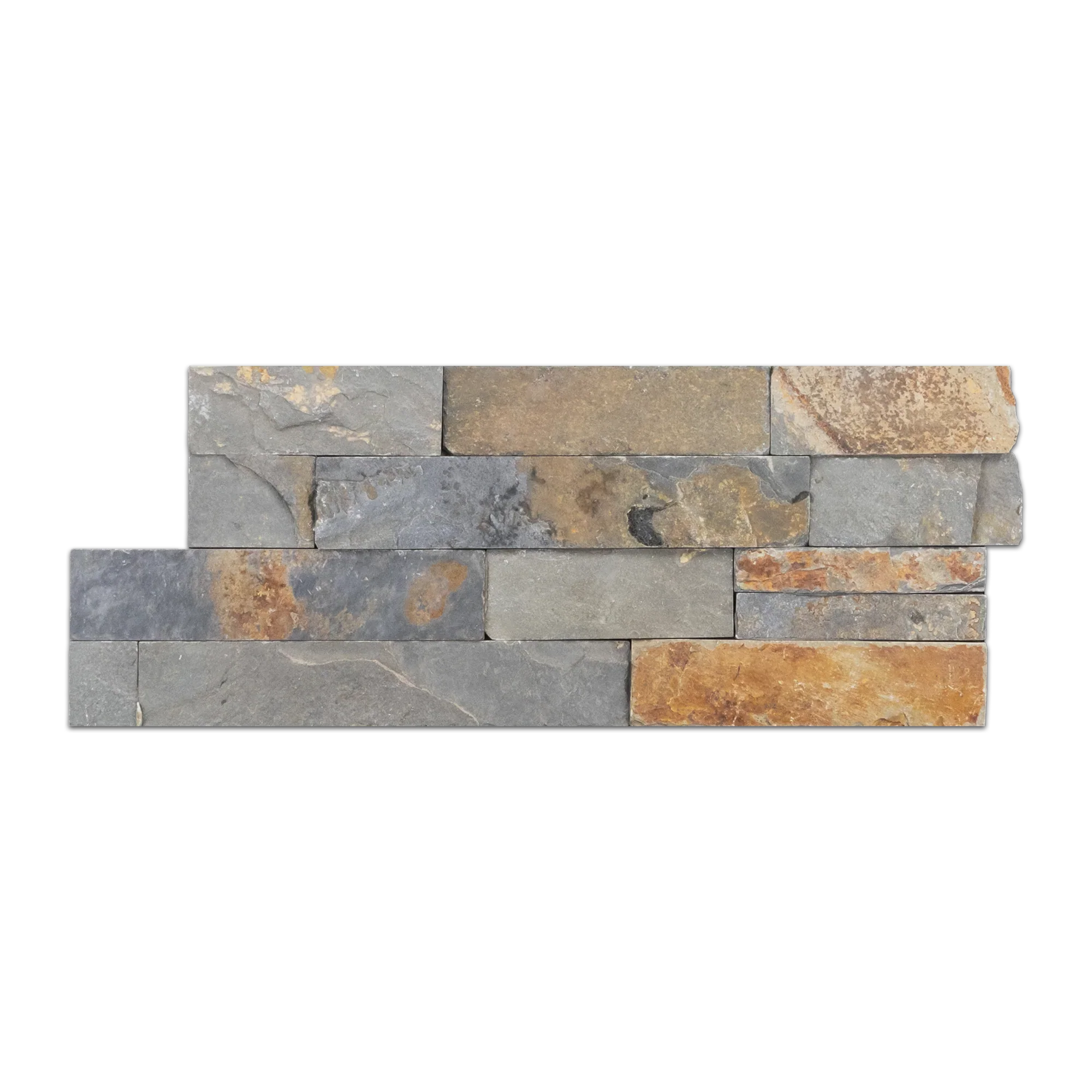 Rustic Multicolor Slate Interlocking Veneer Panel Corner Set | 6"x16⁷ ...