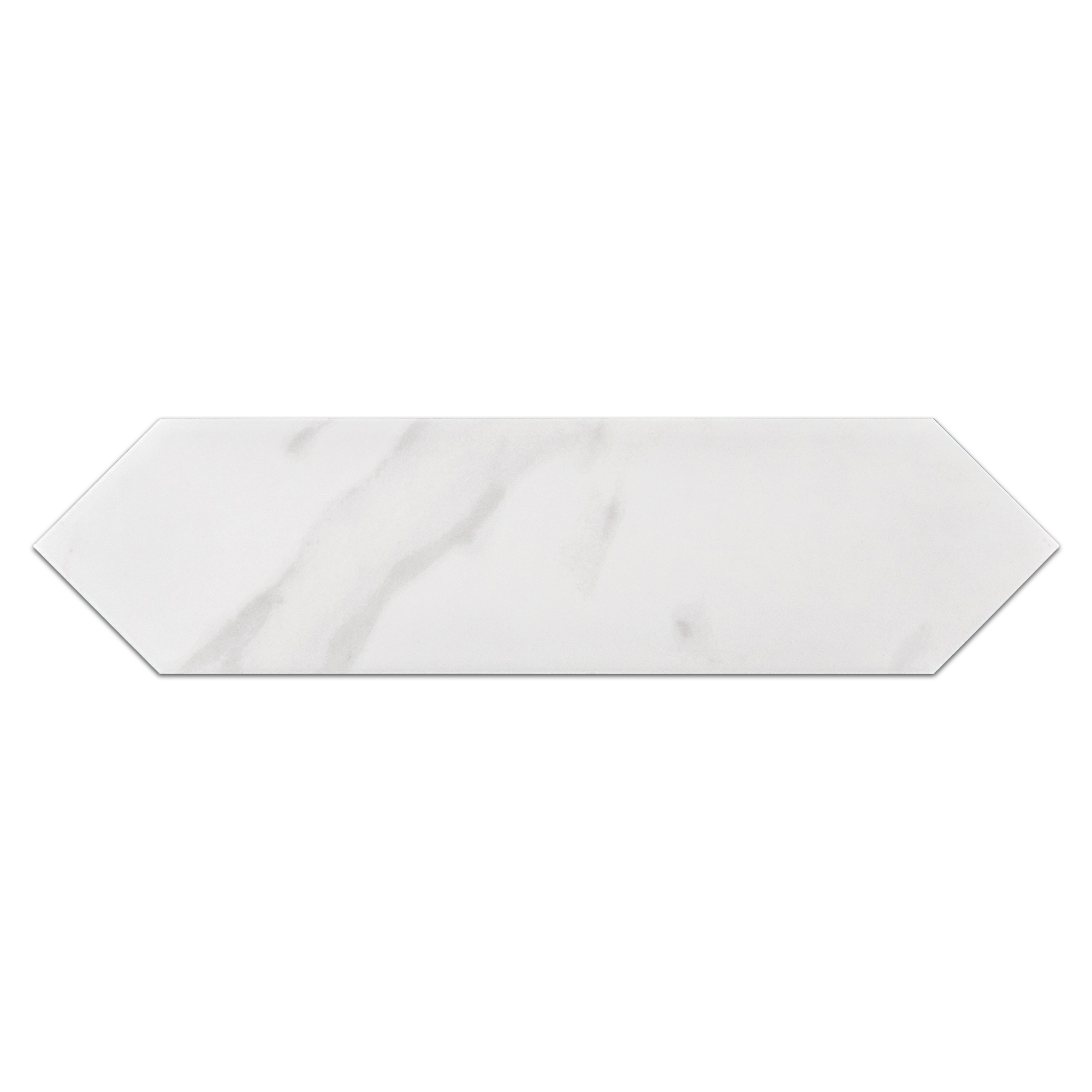Traces Calacatta Porcelain Picket Field Tile | 3"x12"x⅜" | Matte ...