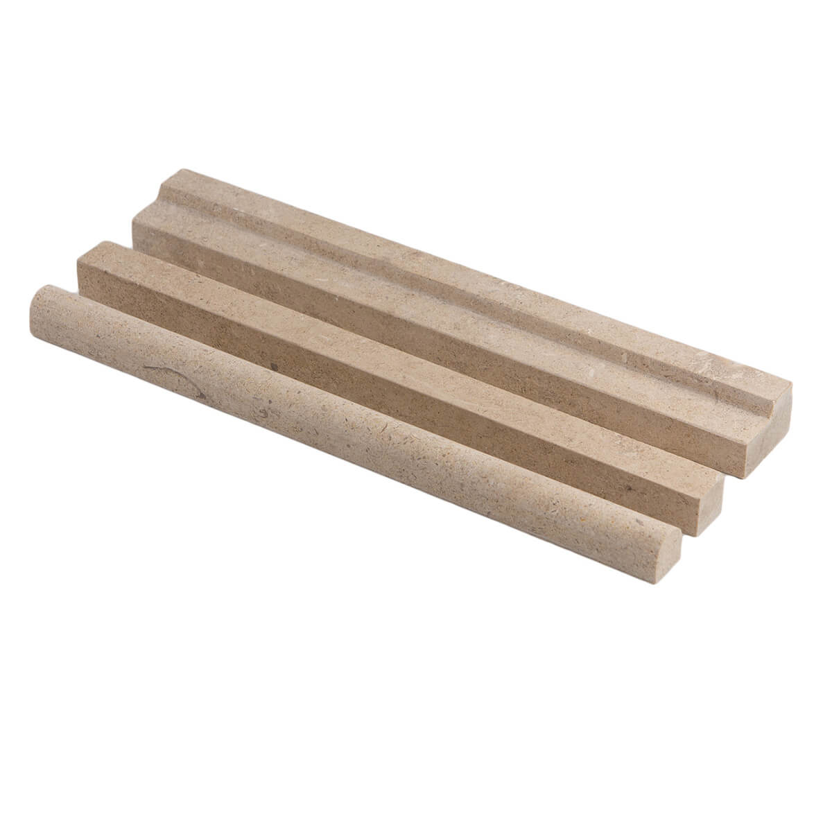 Corton Beige Limestone Square Liner Trim | 3/4"X12"X3/4" | Honed ...