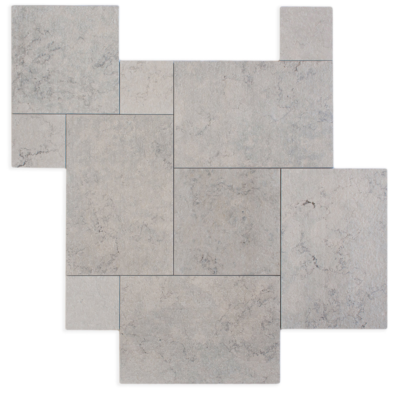 London Grey Limestone Versailles Pattern | Mxmx5/8" | Flamed | Surface ...