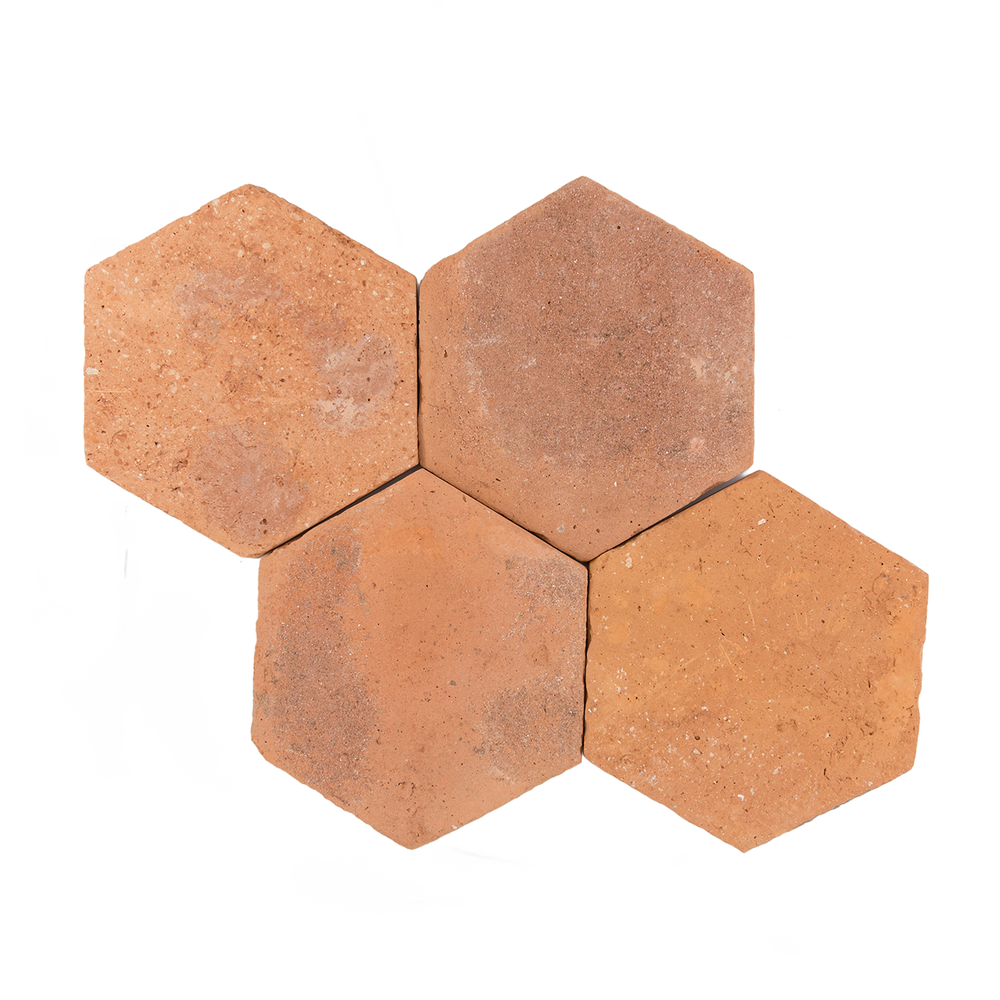 Reclaimed French Terracotta Hexagon Field Tile | 6"X6 7/8"X5/8 ...