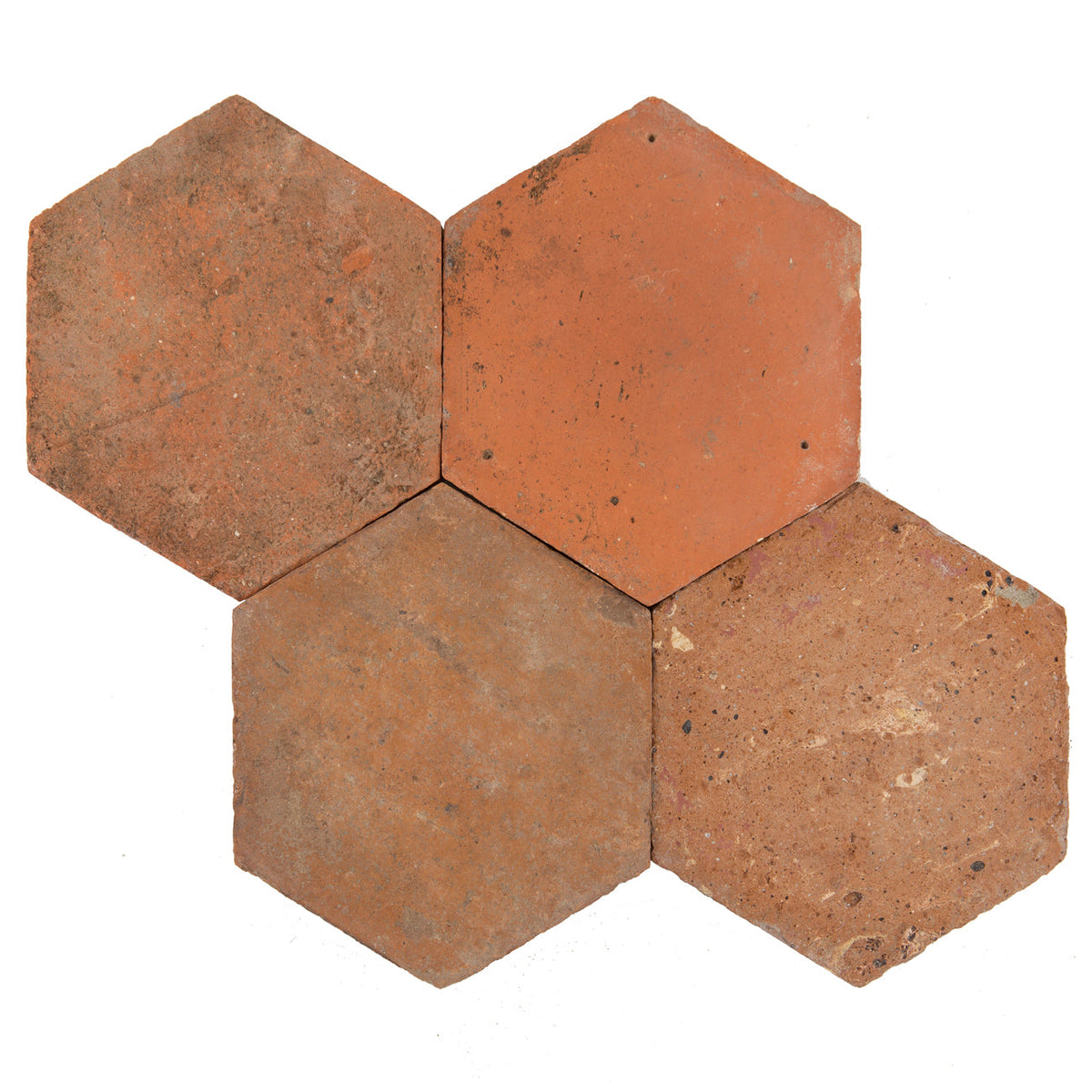 Reclaimed French Terracotta Hexagon Paving Tile | 6"X6 7/8"X1 ...