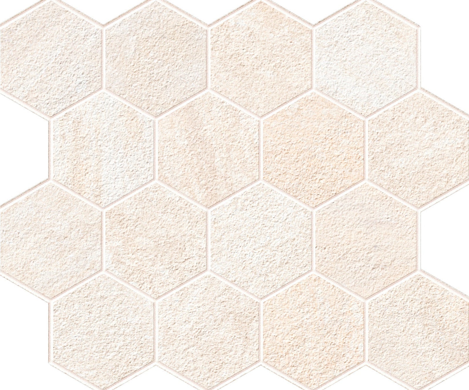 EXPLORE: African Beige Hexagon Mosaic | 12"x10"x9-mm | matte | Surface ...