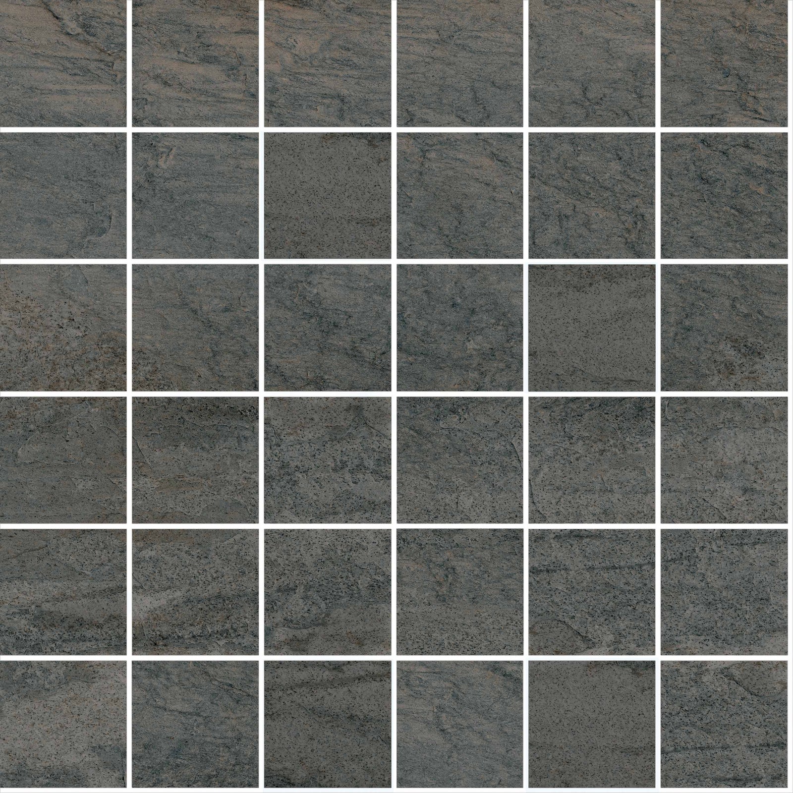 GLOBE: Dark Quartz Straight Stack 2X2 Mosaic | 12"x12"x9-mm | matte ...