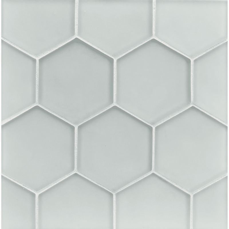 Flux Clear Hexagon Field Tile | 4" | Silk | Surface Group - Lunada Bay