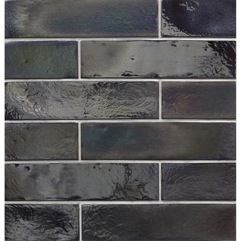 Shinju Olympia Smooth Rectangle Field Tile | 2 1/2"x9 1/2" | Semi ...