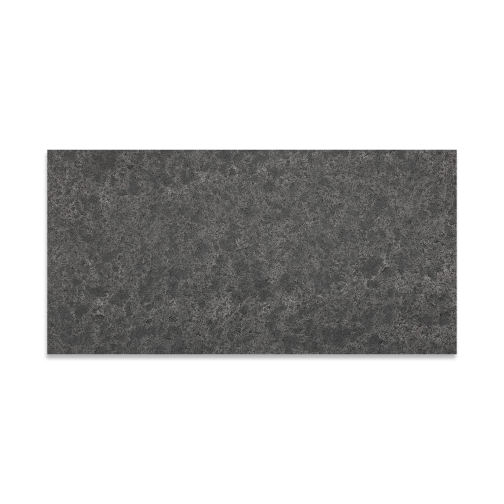 Black Basalt Rectangle Field Tile | 12"X24"X3/8" | Flamed, Brushed ...