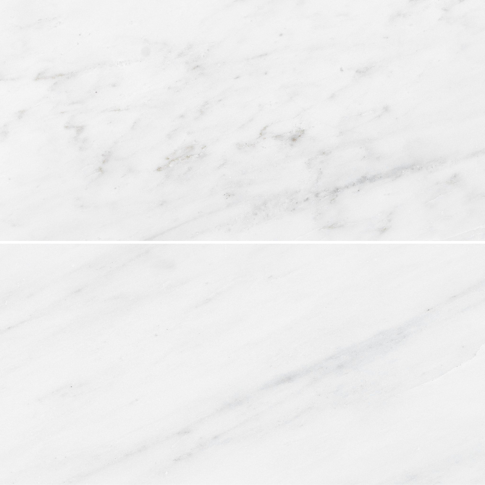 Oriental White Marble Rectangle Field Tile | 6"X12"X3/8" | Honed ...