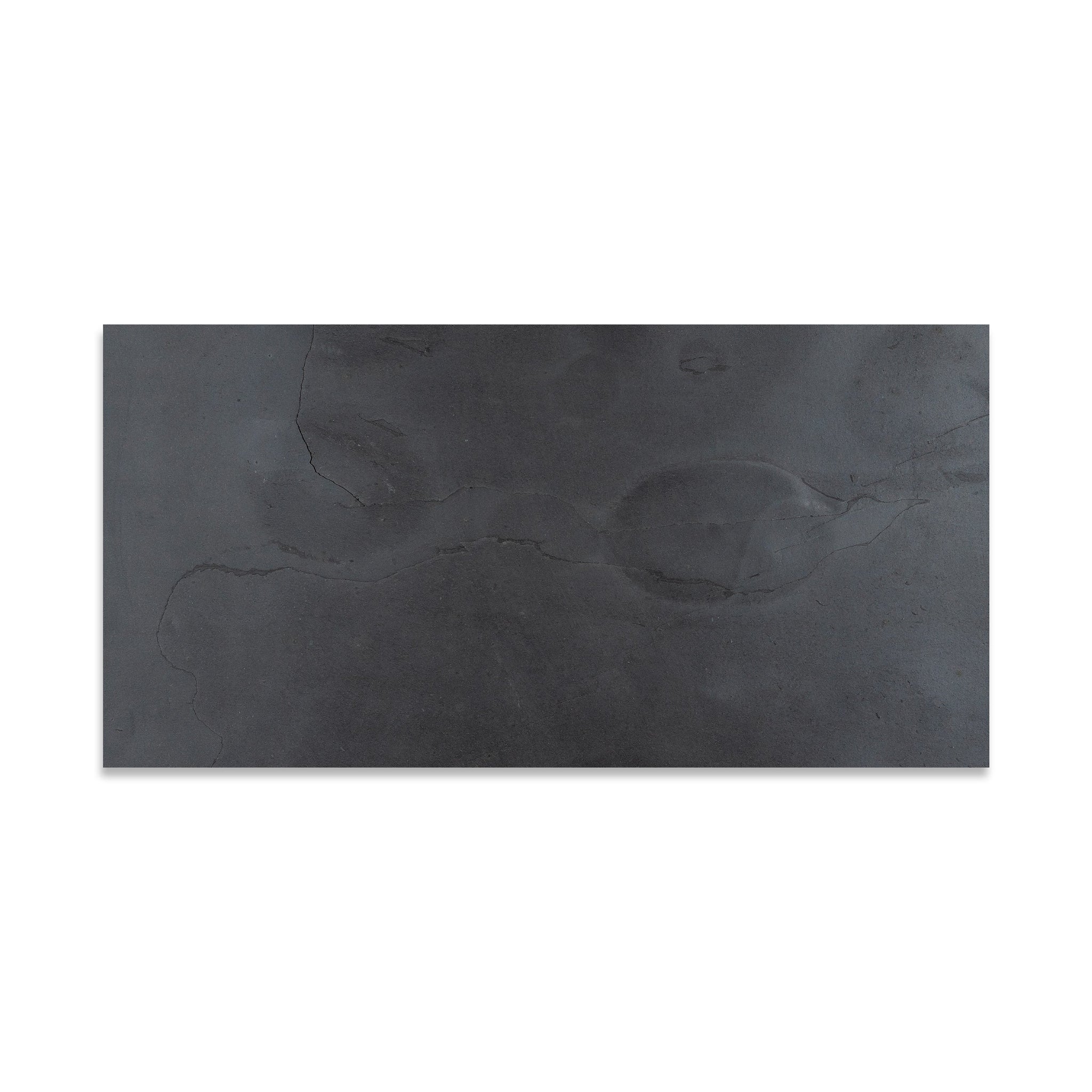 Indian Black Slate Rectangle Field Tile | 12"X24"X1/2" | Gauged ...
