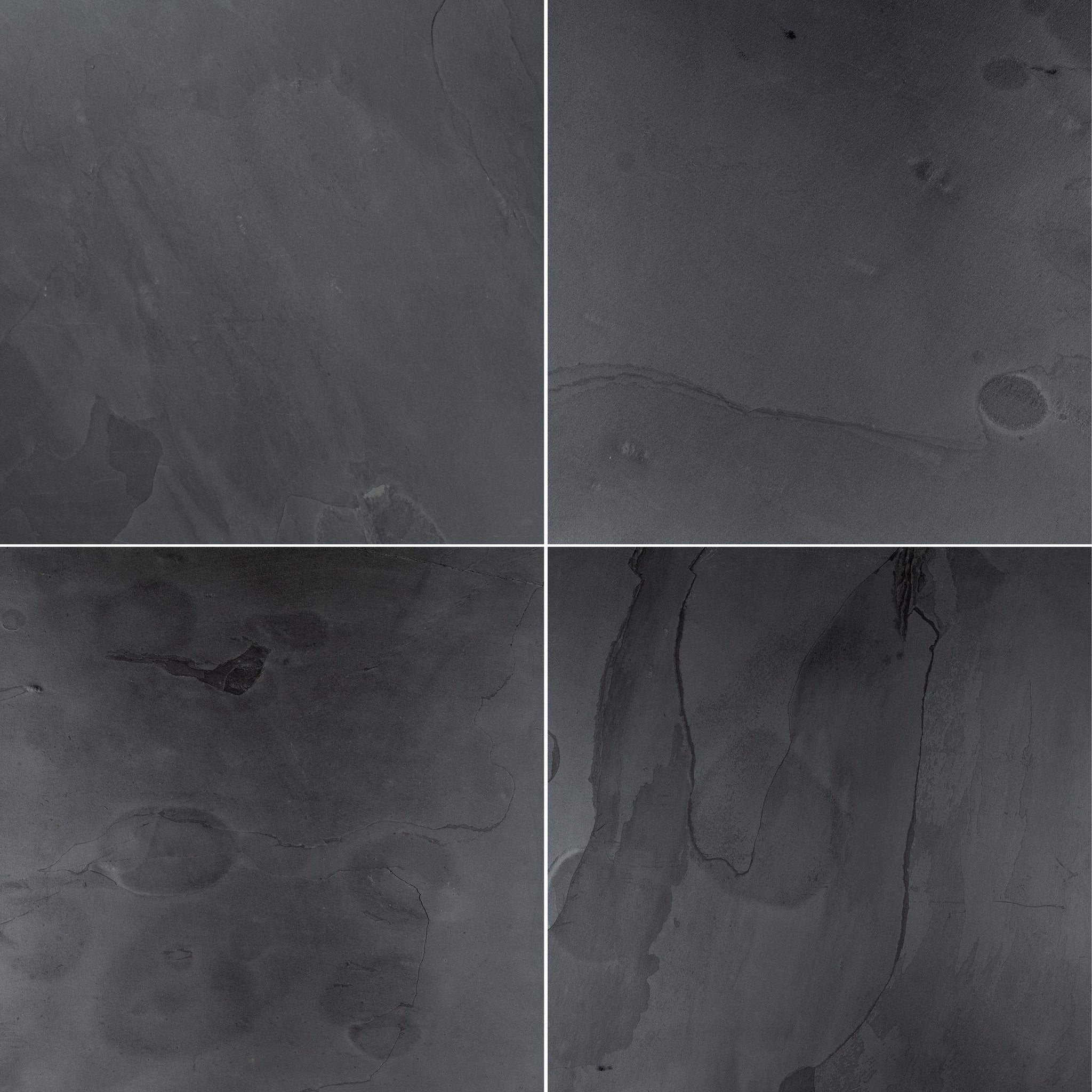Indian Black Slate Square Field Tile | 24"X24"X5/8" | Gauged | Surface ...