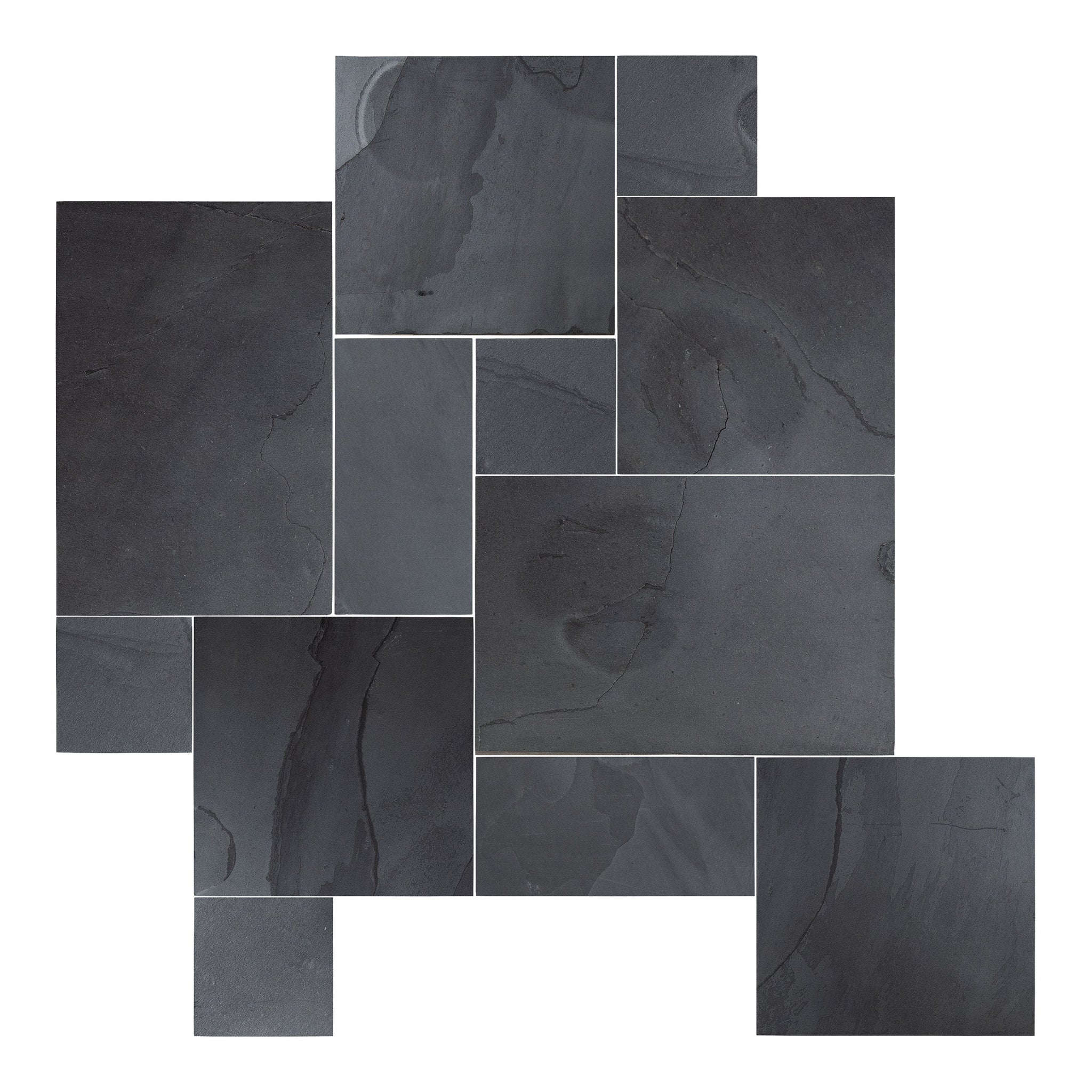 Indian Black Slate Versailles Paving Tile Pattern | 16 Sqft | Gauged ...