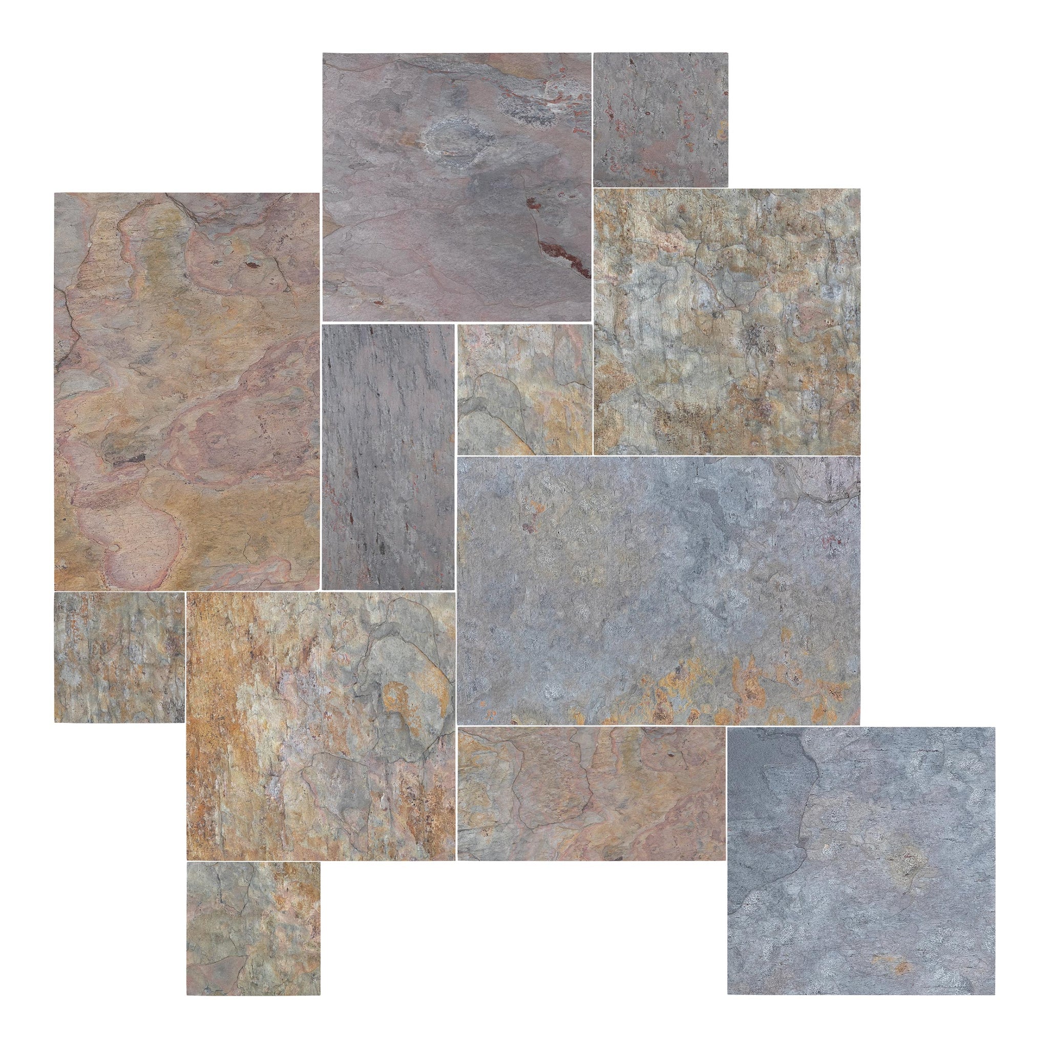 Indian Multicolor Slate Versailles Paving Tile Pattern | 16 Sqft ...