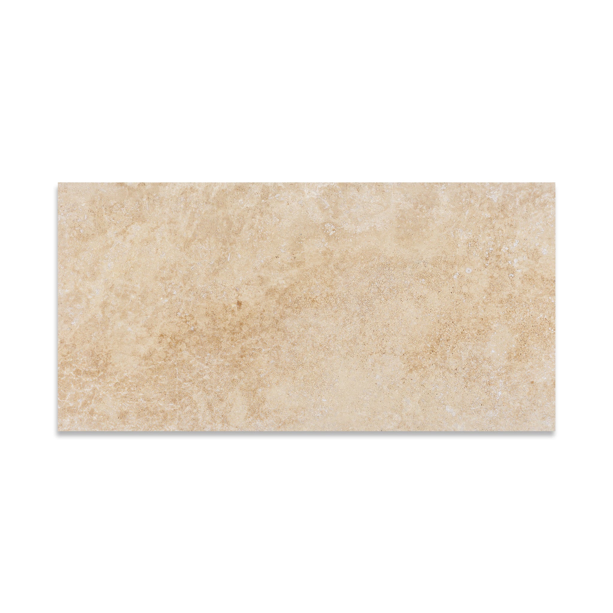 Walnut Travertine Rectangle Field Tile | 12"X24"X1/2" | Filled, Honed ...