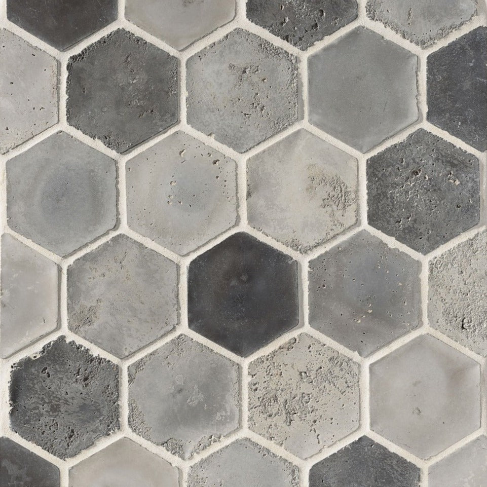 Artillo Concrete Field Tile: Portland Blend Vintage Hexagon | 6-Inch ...
