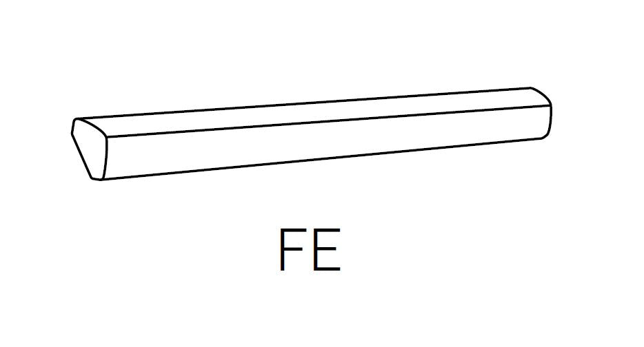 ADEX CERAMIC TILE: Hampton Bone | Finishing Edge | 0.4"x6" | Glossy ...