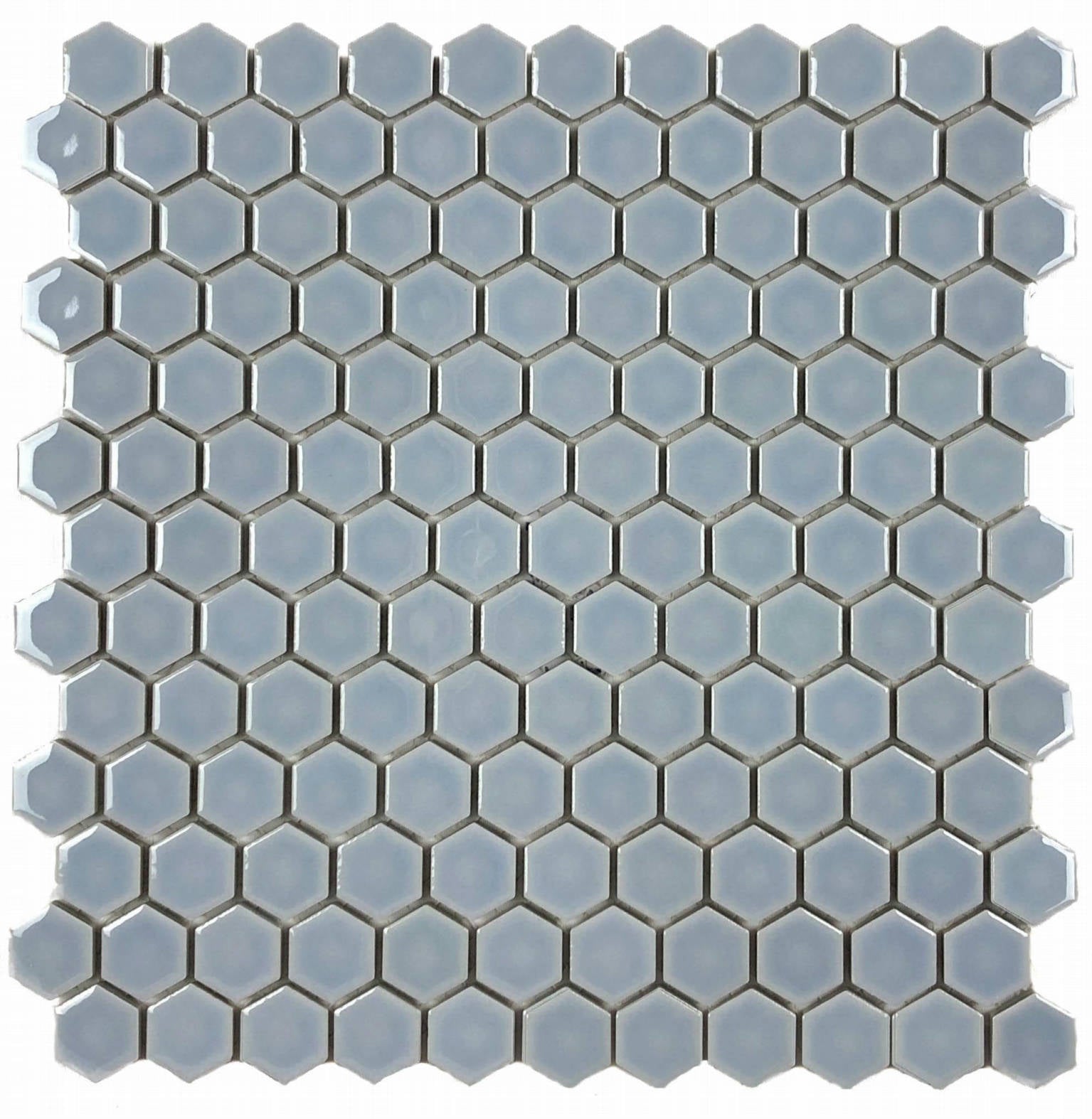 ADEX CERAMIC TILE: Mosaic Light Blue | 1-Inch Hexagon Pattern | 12"x12 ...