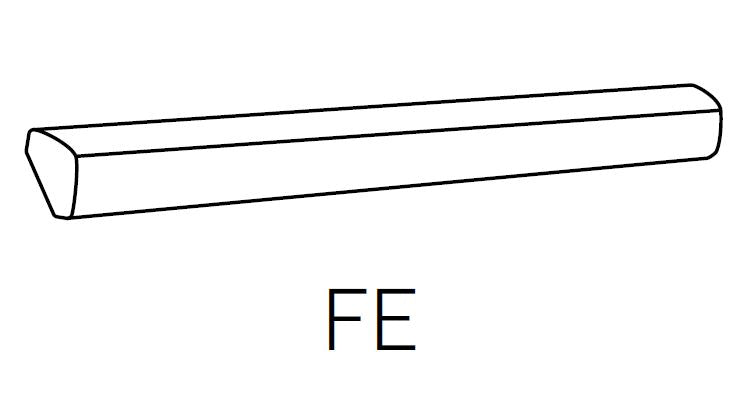 ADEX CERAMIC TILE: Ocean Surf Gray | Finishing Edge | 0.4"x9" | Glossy ...