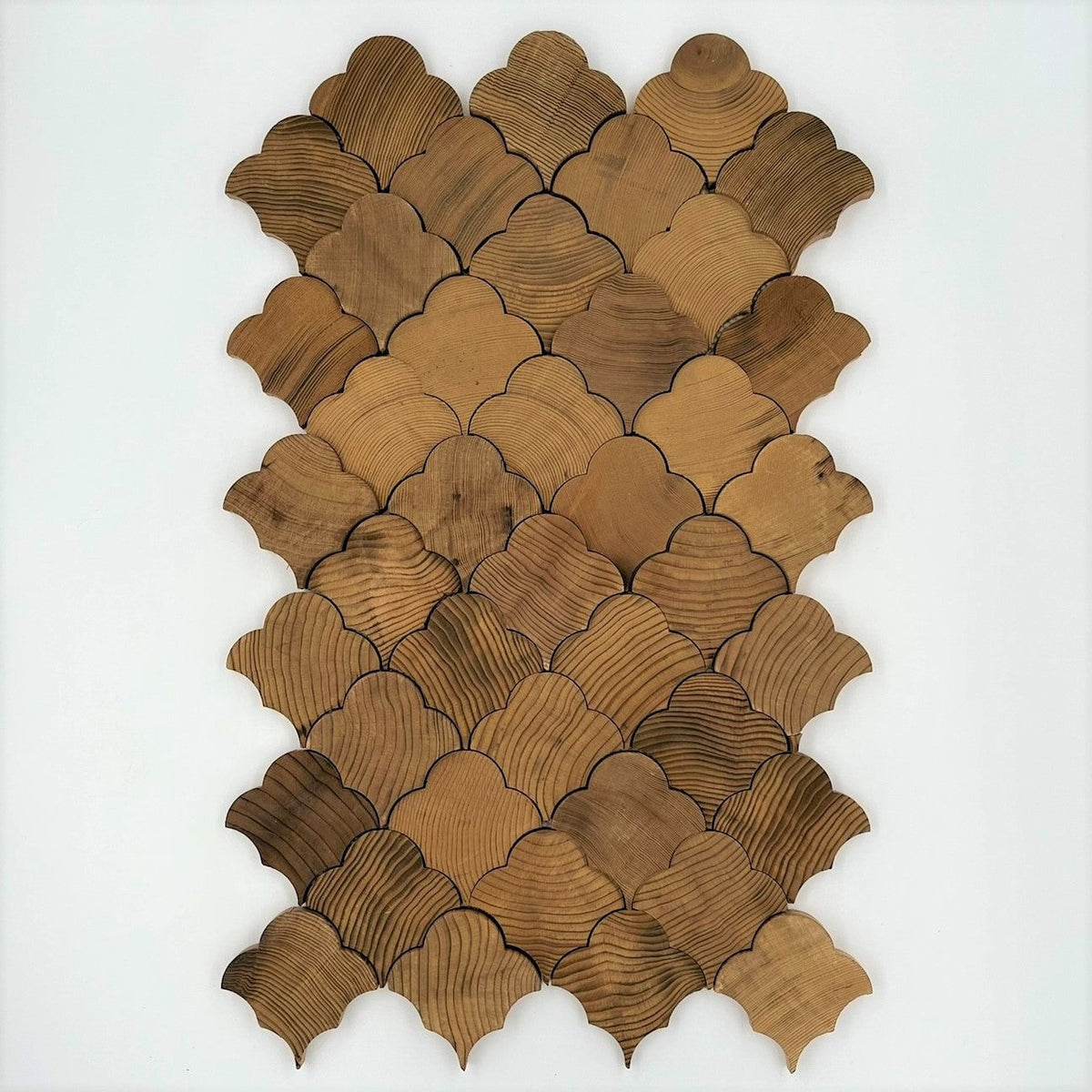 FOREST ELEMENTS: Stereo Scallop Wood Wall Mosaic