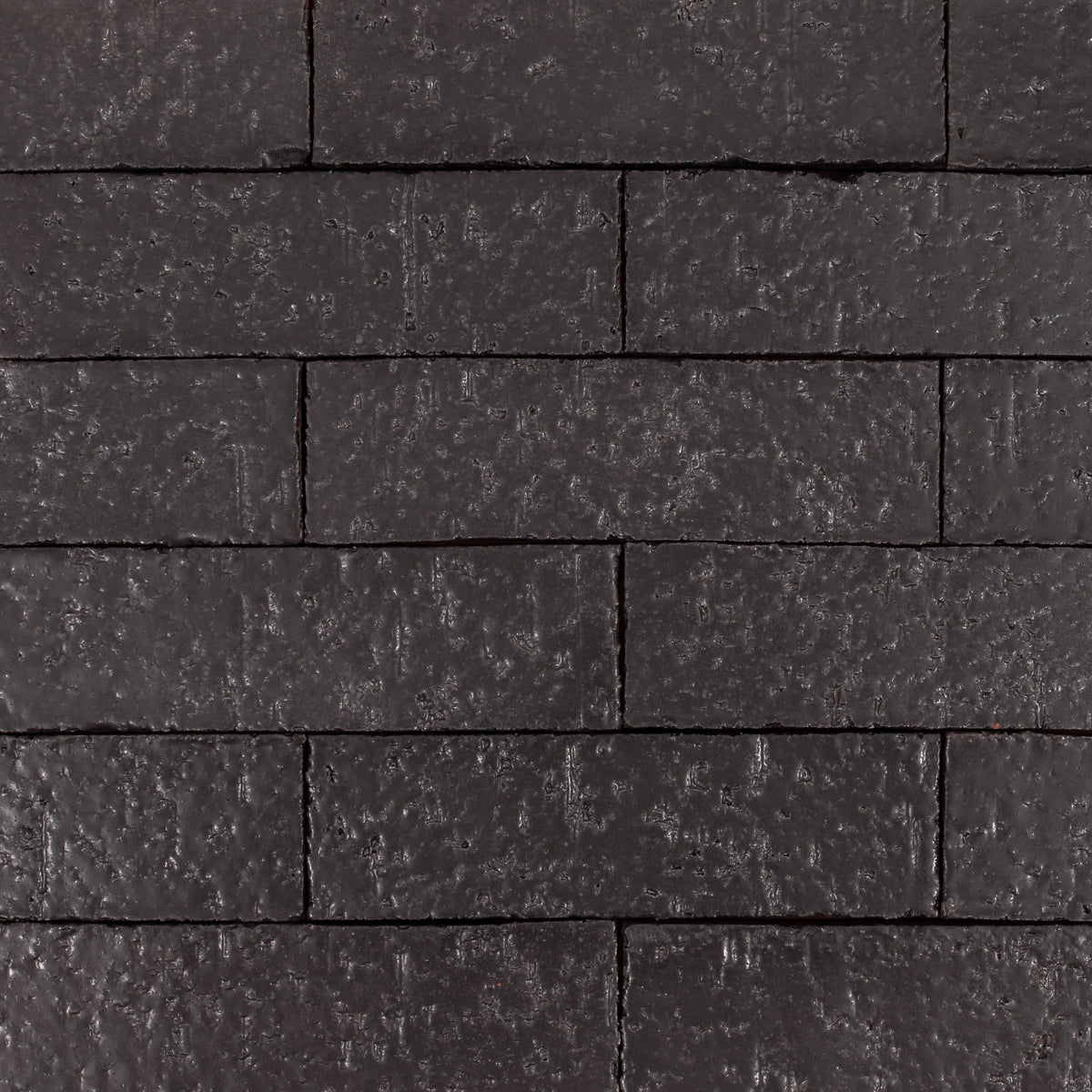 Glazed Ceramic Brick Veneer: Black Diamond | Flat 2¼"x7⅝"x⅝" | Arto ...