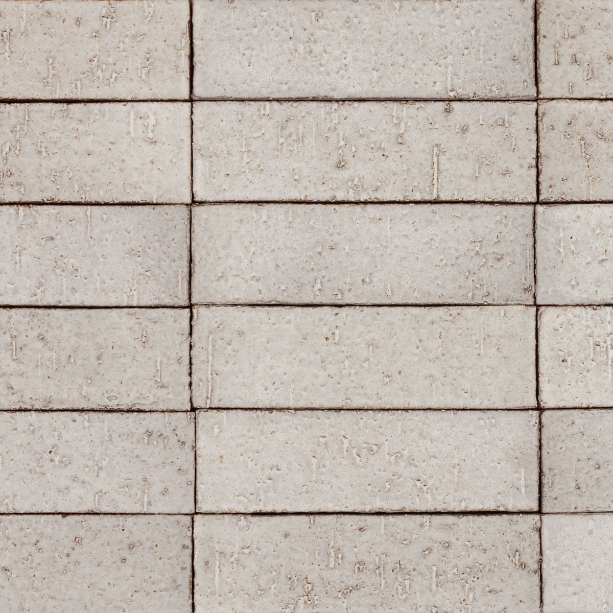 Glazed Ceramic Brick Veneer: Sierra Snow | Flat 2¼"x7⅝"x⅝" | Arto ...