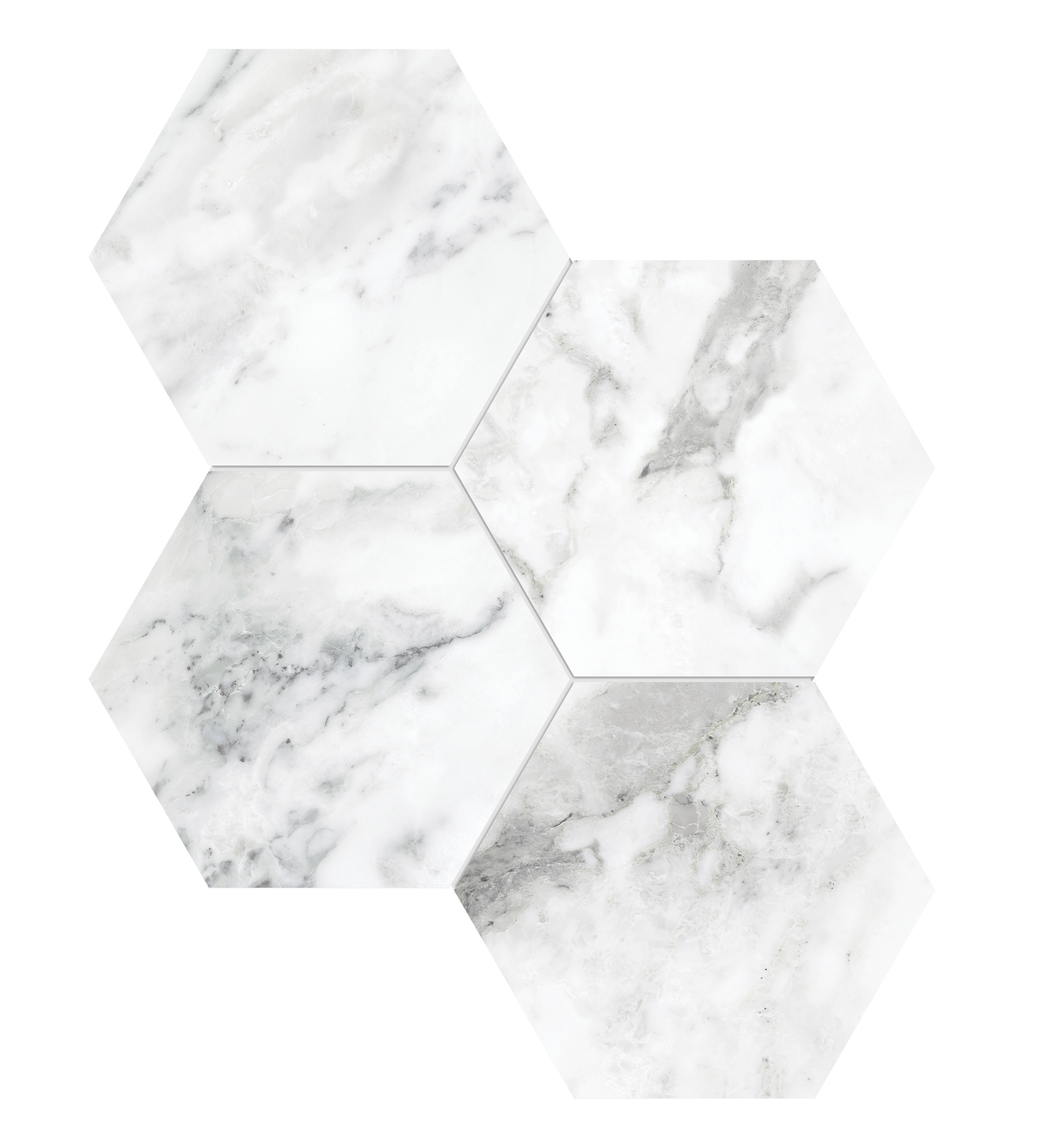 BUY ONLINE: La Marca Arabescato 6" Hexagon Glazed Porcelain Mosaic | 10 ...
