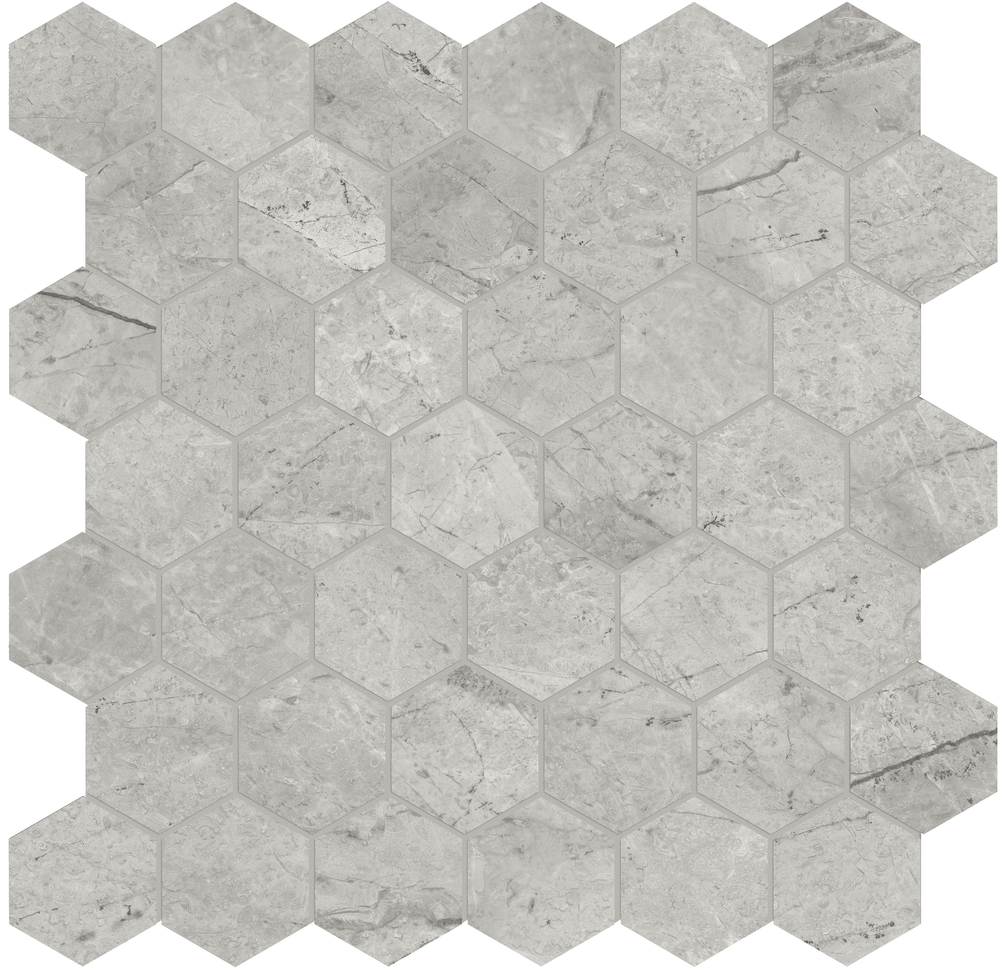 BUY ONLINE: La Marca Paradiso Argento 2" Hexagon Glazed Porcelain ...