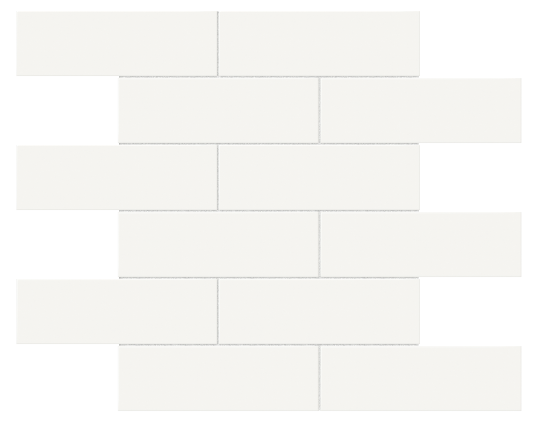 BUY ONLINE: Soho Canvas White 2"X6" Brick Offset Glazed Porcelain ...