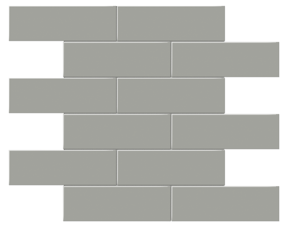 BUY ONLINE: Soho Cement Chic 2"X6" Brick Offset Glazed Porcelain Mosaic ...