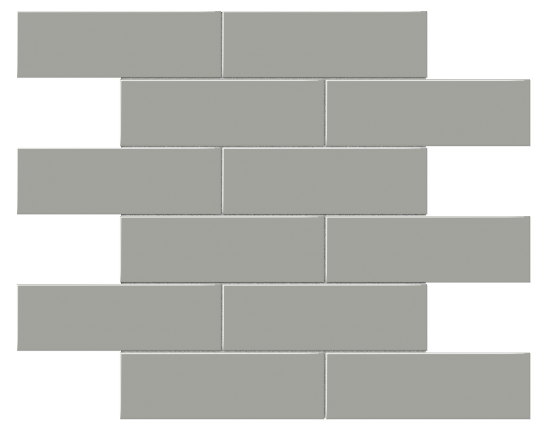 BUY ONLINE: Soho Cement Chic 2"X6" Brick Offset Glazed Porcelain Mosaic ...