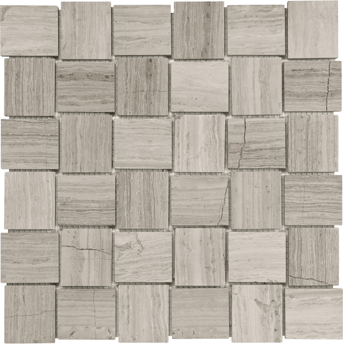 NATURAL STONE TILE: Strada-Mist 2x2-Inch Basketweave|Mosaic|Honed|Mesh ...