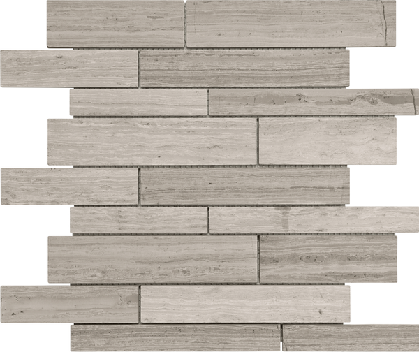 BUY ONLINE: Strada Mist Limestone Random Strip Mosaic | 12"x12"x⅜ ...