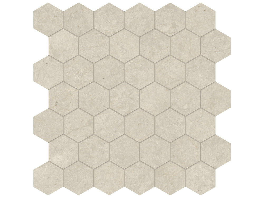 BUY ONLINE: Tierra Halo Limestone 2" Hexagon Mosaic | 11⅞"x12"x⅜ ...