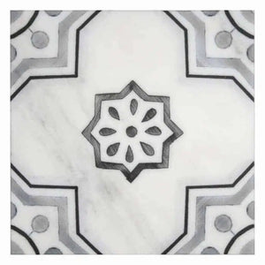 BUY ONLINE: Chapman Shade Carrara Marble Deco Tile | 12"x12"x⅜ ...