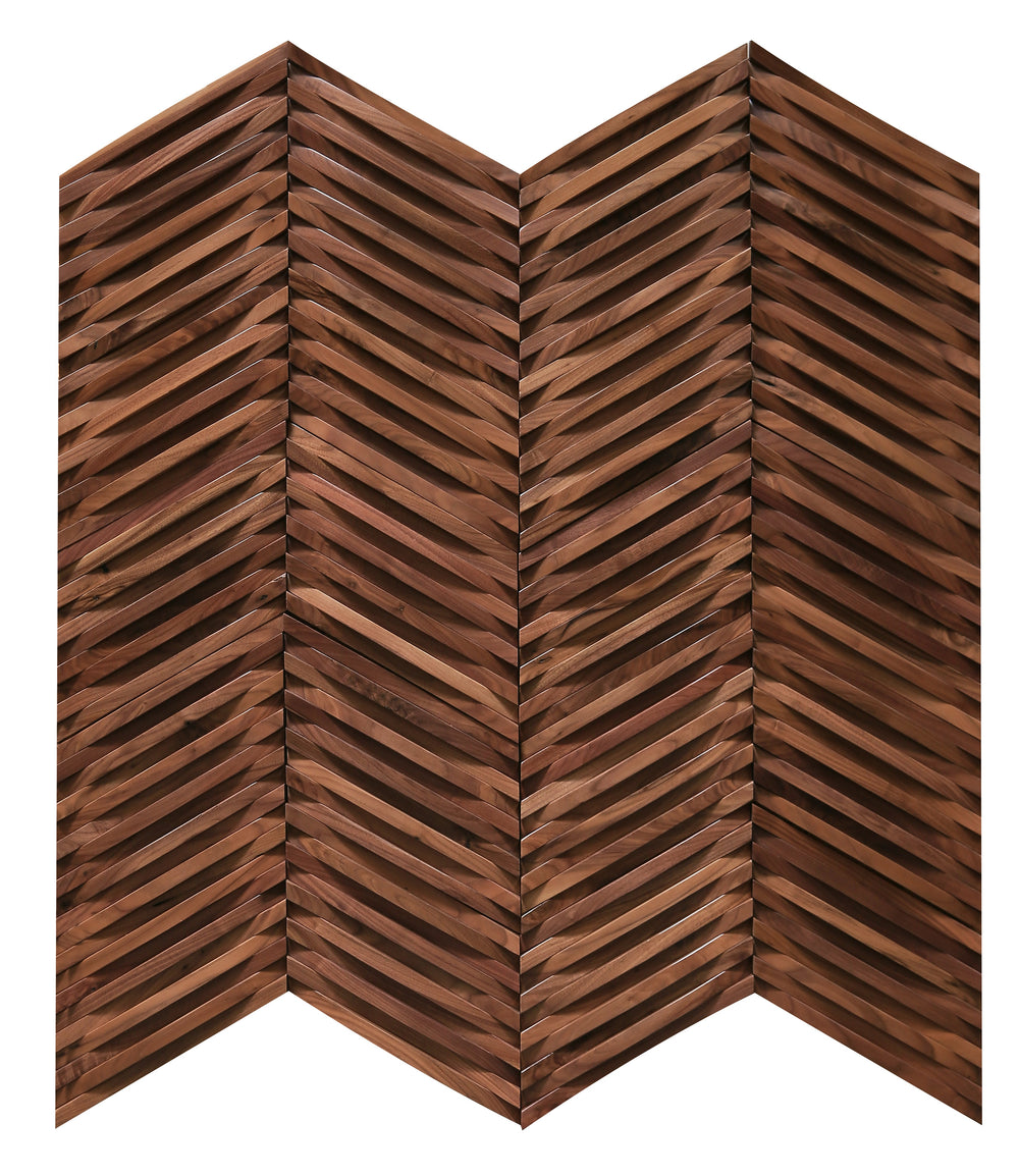 Wood Wall Panels: Inceptiv - Curva Chevron - American Walnut | 3D ...